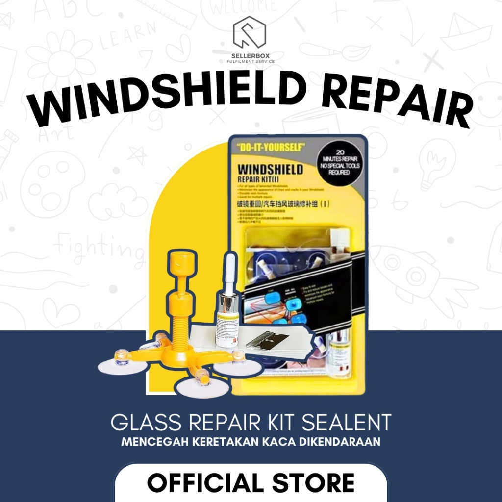 Jual Lem Reparasi Kaca Mobil Hp LCD Retak Windshield Glass Repair Kit ...