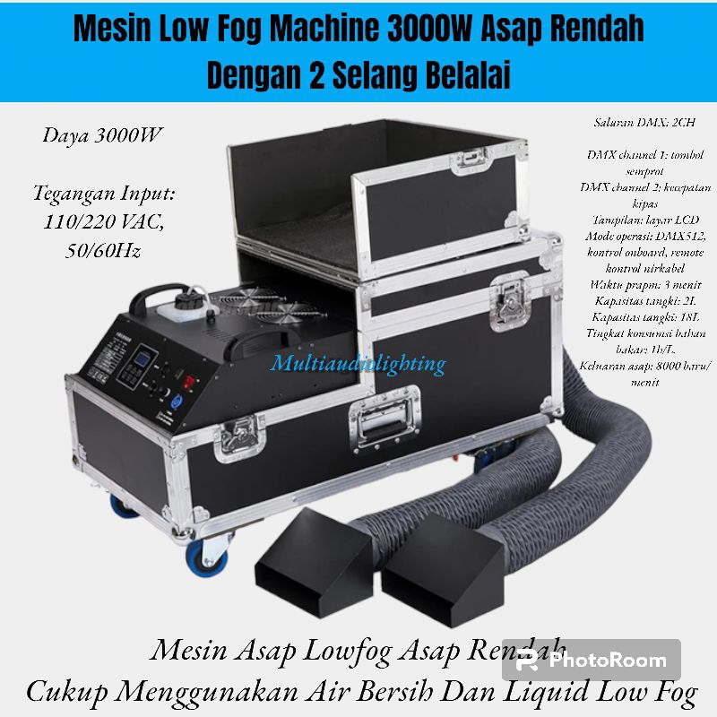 Jual Mesin Asap 3000W Asap Rendah Lowfog Machine 3000W Dengan 2 Selang ...