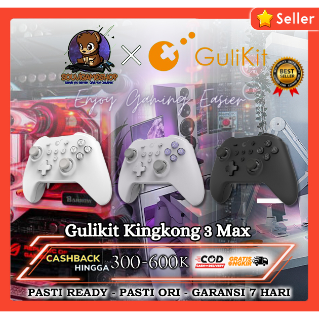 Jual Original GuliKit KK3 KingKong 3 MAX Controller RETRO BLACK WHITE ...