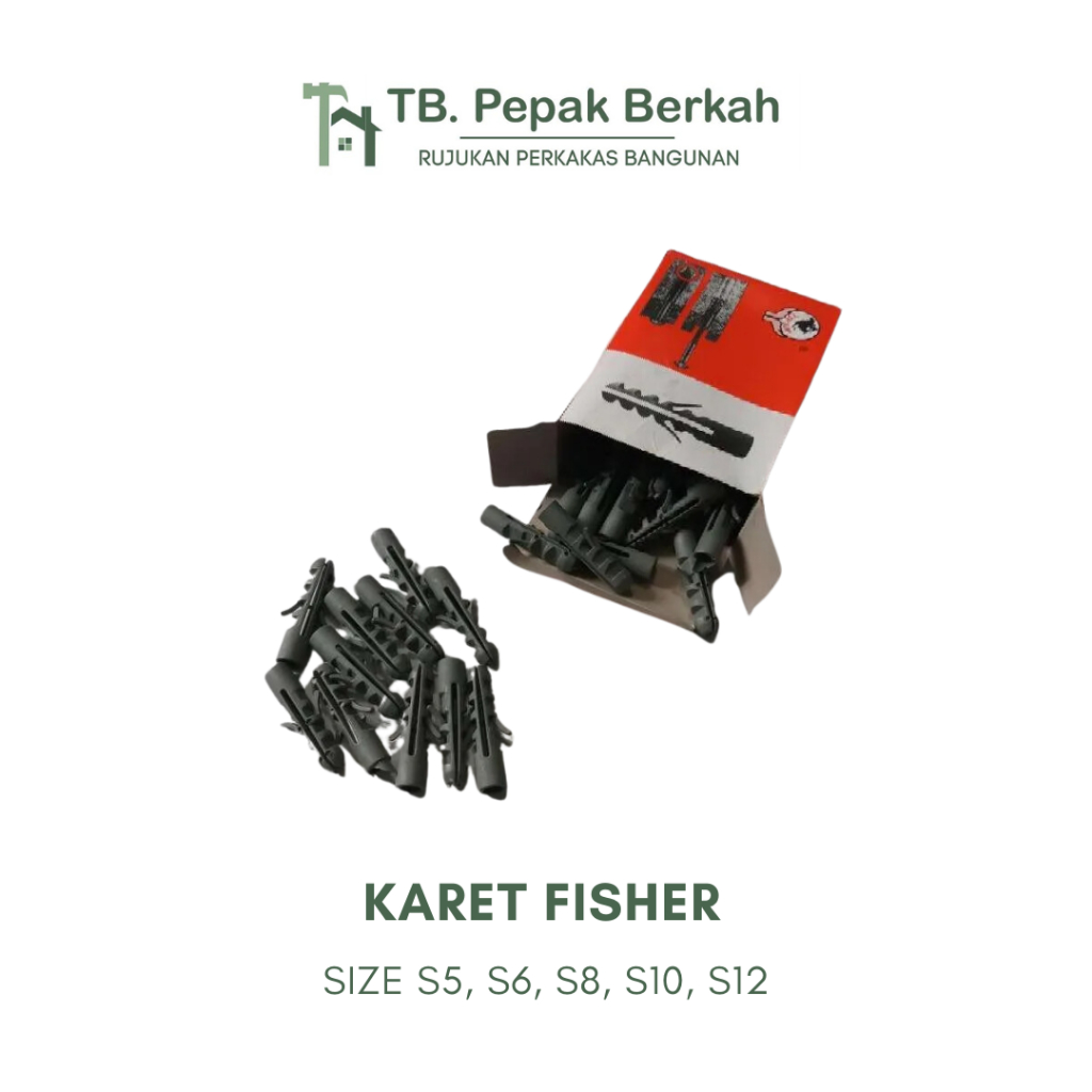Jual KARET FISHER SEKRUP BAUT TANAM TEMBOK | Shopee Indonesia