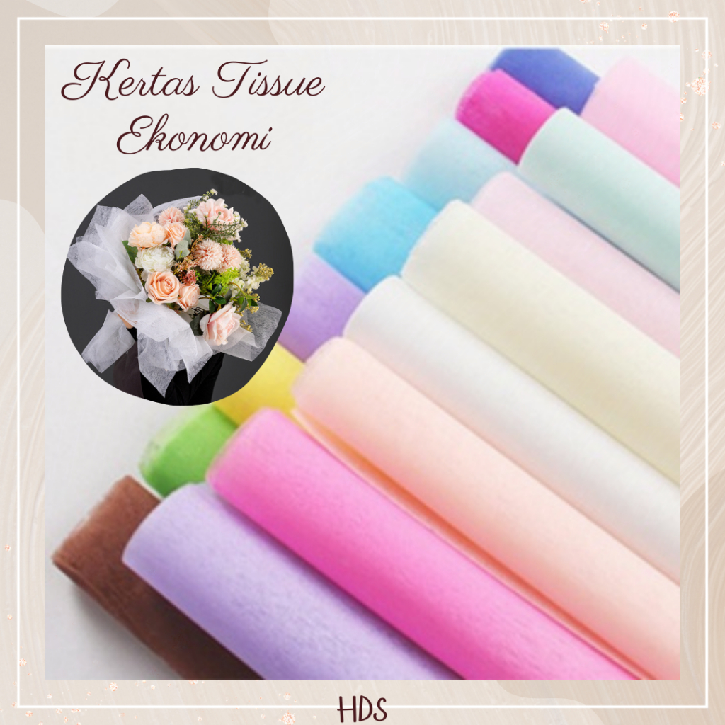Jual HDS KERTAS TISUE TISU EKONOMIS BUKET BUNGA FLOWER WRAPPING TISSUE ...