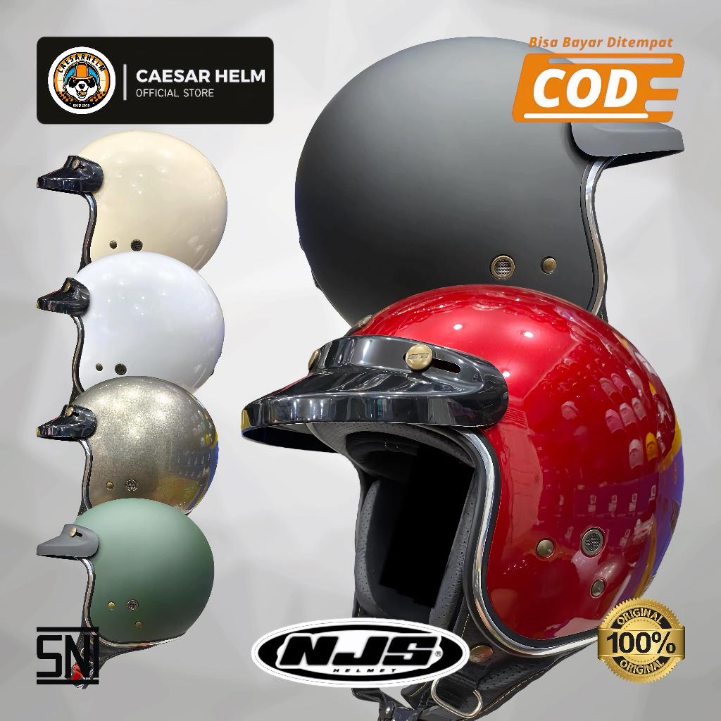 Jual NJS NR`80S LIST CHROME - HELM RETRO - [CAESAR HELM] | Shopee Indonesia