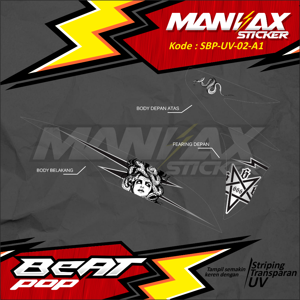 Jual Stiker Striping UV Transparan Beat Pop Tahun 2014 sampai 2019 ...