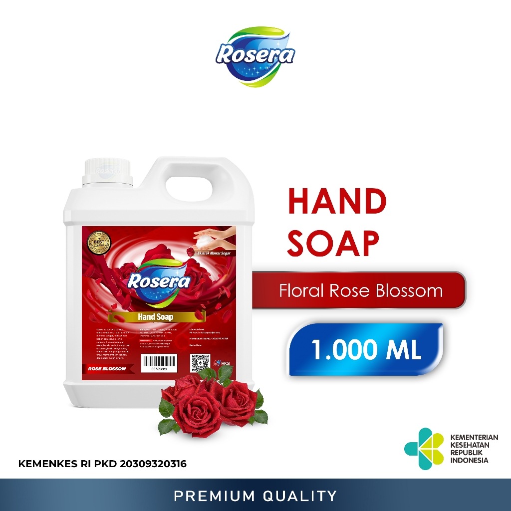 Jual Rosera Hand Soap 1 Liter 1000 ML Sabun Cuci Tangan Rose Blossom ...