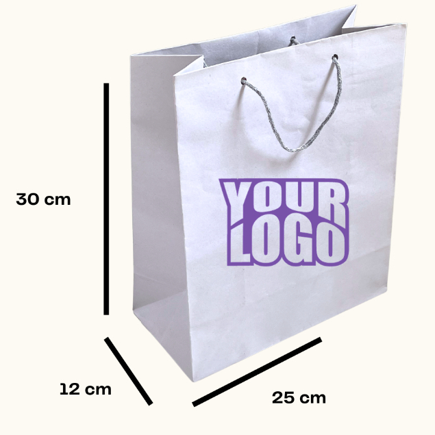 Jual Custom Desain Paper Bag Putih Sablon Suvenir Tas Belanja Shopping ...