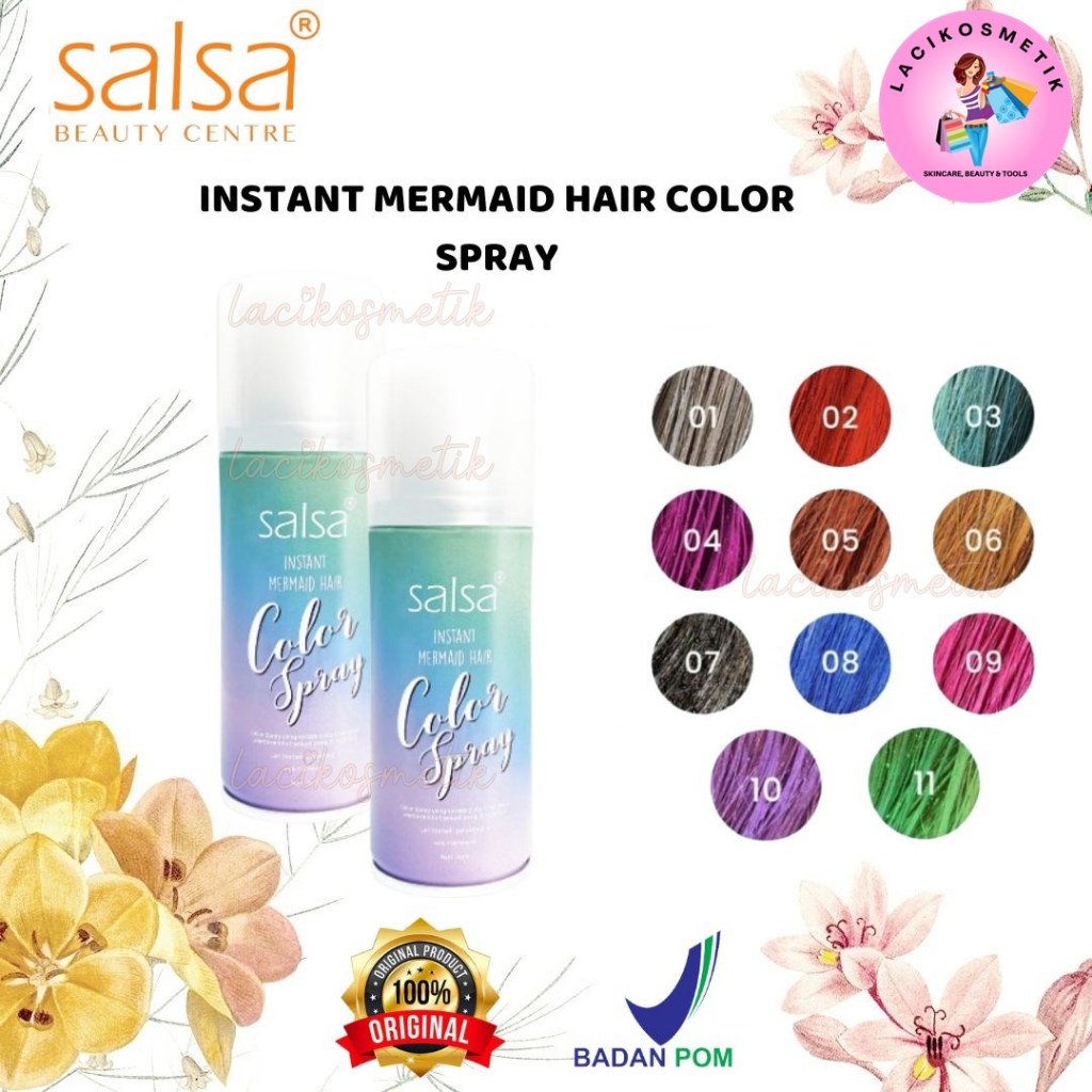 Jual LACIKOSME SALSA INSTANT MERMAID HAIR COLOR SPRAY - PEWARNA RAMBUT ...