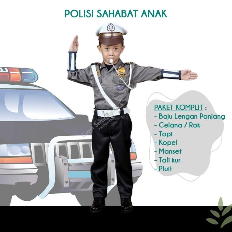 Jual Baju seragam polisi anak laki laki dan perempuan/setelan kumplit ...