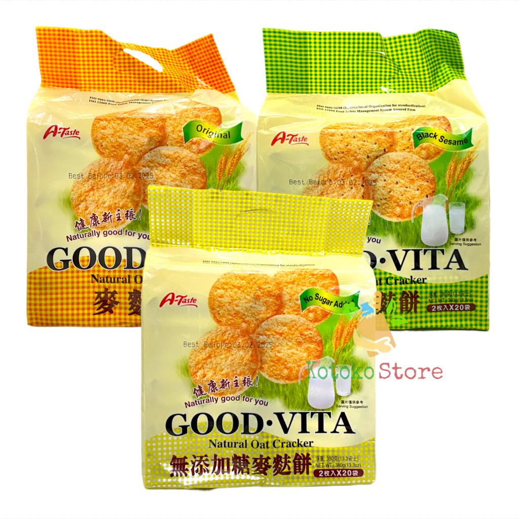 Jual A-Taste Good Vita Oat Crackers Sugar Free Black Sesame Original ...