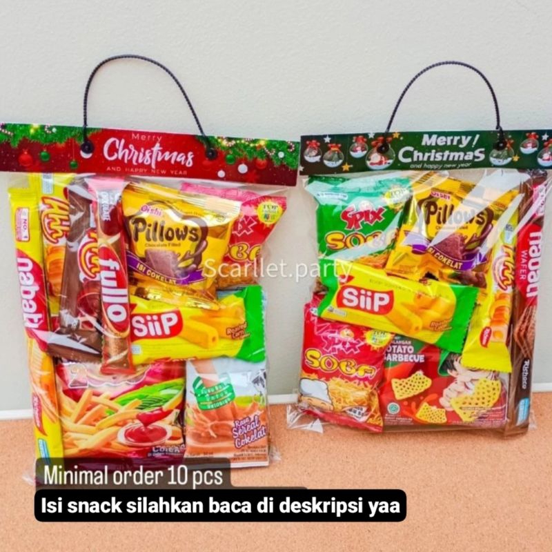 Jual BINGKISAN NATAL SNACK ANAK JAJANAN CHIKI SOUVENIR BESEK PARSEL ...