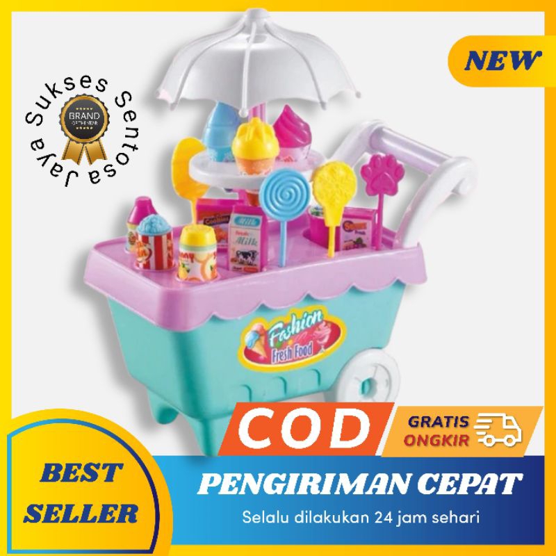 Jual Mainan Anak Gerobak Es Krim - Dorong Trolley FI 502 Ice Cream ...