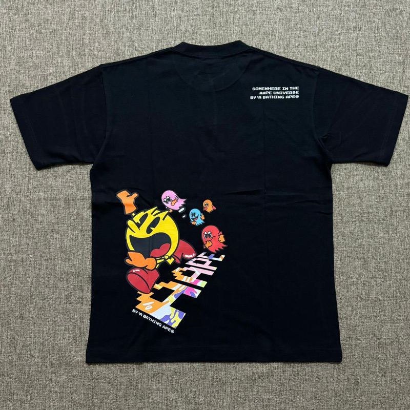 Jual Aape By Bathing Ape X Pacman 4 Tee Black Original | Shopee Indonesia