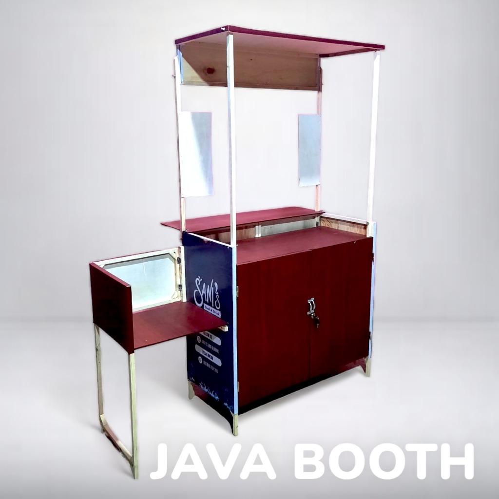 Jual Booth Portable Kayu Jumbo Pakai Atap+Pintu Bonus Rak Depan ...