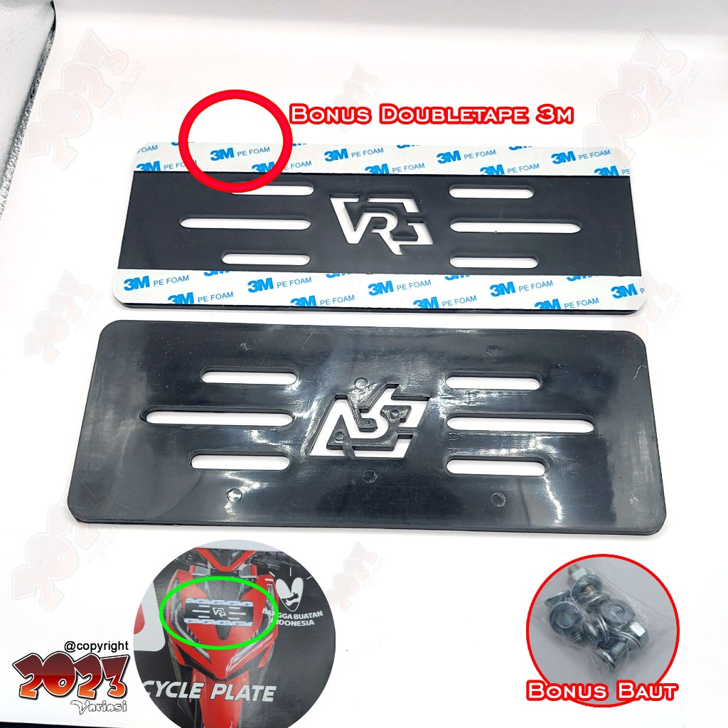 Jual FRAMELESSPLATE Frameless Plate Dudukan Plate Plat Nomor Motor ...