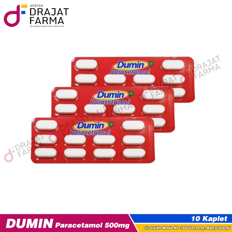 Jual DUMIN PARACETAMOL 500MG ISI 10 KAPLET | Shopee Indonesia