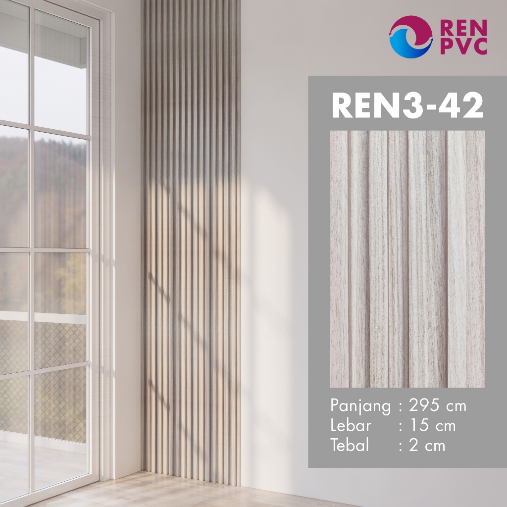 Jual REN PVC - Wall Panel WPC | 3D Wood Panel WPC 2CM | Shopee Indonesia