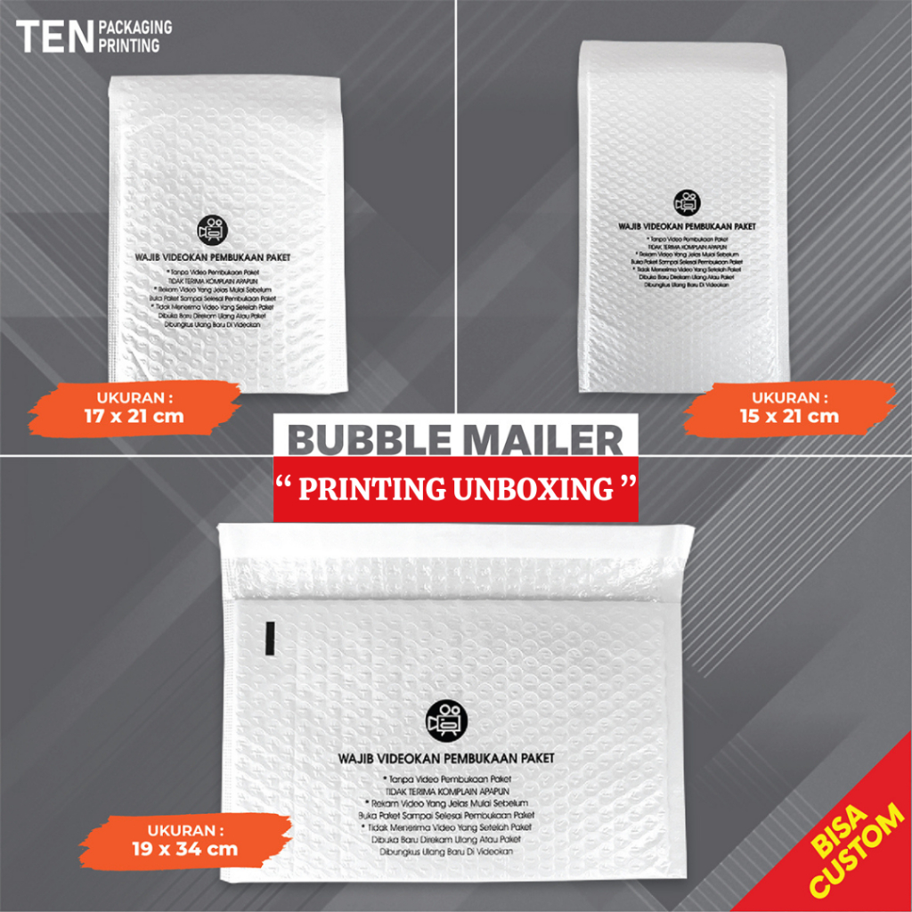 Jual [GROSIR] AMPLOP BUBBLE MAILER "PRINTING UNBOXING" PREMIUM TERMURAH ...