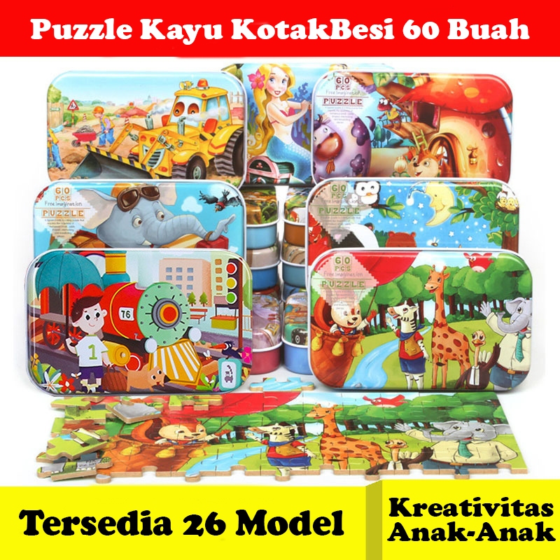 Jual Puzzle Kayu Mainan Anak Anak / Puzzle Kayu Halus Aman Untuk Anak ...