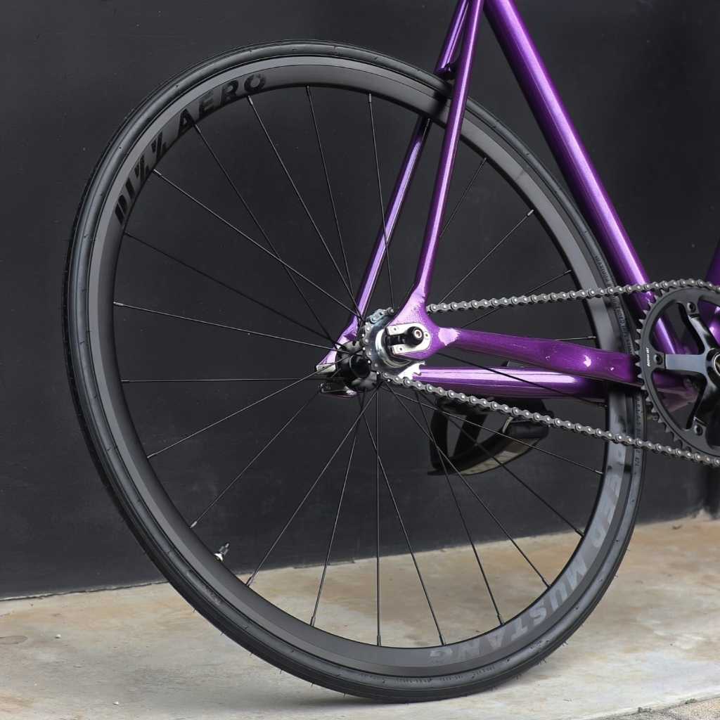 Jual WHEELSET PIZZ AERO SPEED MUSTANG BLACK ONE BLACK 20/24 HOLE ...