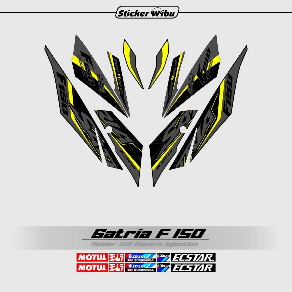 Jual STRIPING SATRIA INJEKSI 150 MOTIF 10 / F150 / SATRIA F 150 / 2016 ...