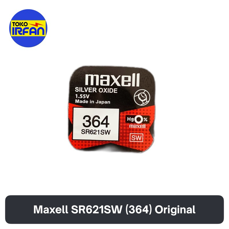 Jual (ORIGINAL) BATERAI MAXELL SR621SW (364) BATERAI JAM TANGAN SR621 LR621 ORIGINAL PB PACK ...