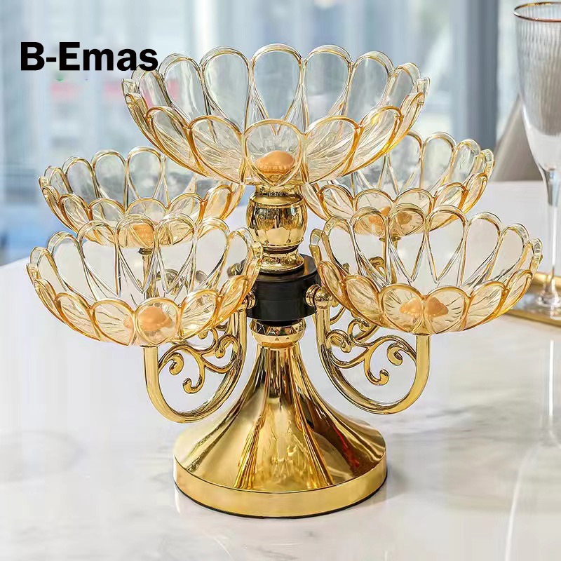 Jual Ornamental Fruit Plate/Piring saji hidangan buah kue crystal ...