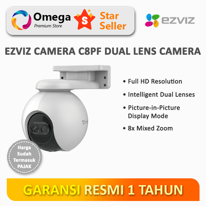 Jual Ezviz C8PF 2MP Dual Lens AI Pan & Tilt Camera | Shopee Indonesia