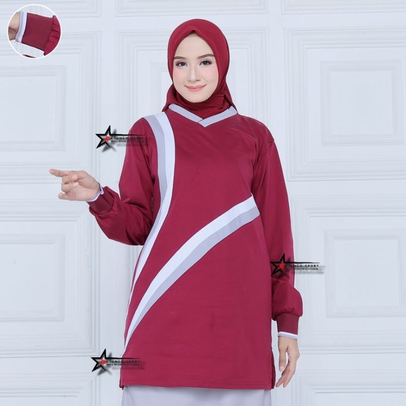 Jual Baju Olahraga Muslimah / Kaos Olahraga Muslimah / Atasan Baju Senam Tunik Muslimah | Shopee ...