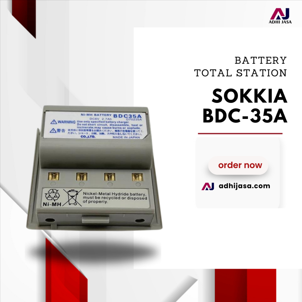 Jual Baterai BDC35A Battery Batre Total Station Sokkia Power Set BDC ...