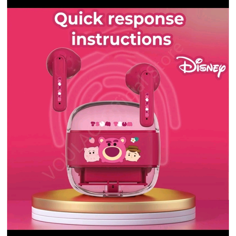 Jual Disney A11 Headseat Bluetooth 5.3 Lotso TWS Earphone Super Bass ...