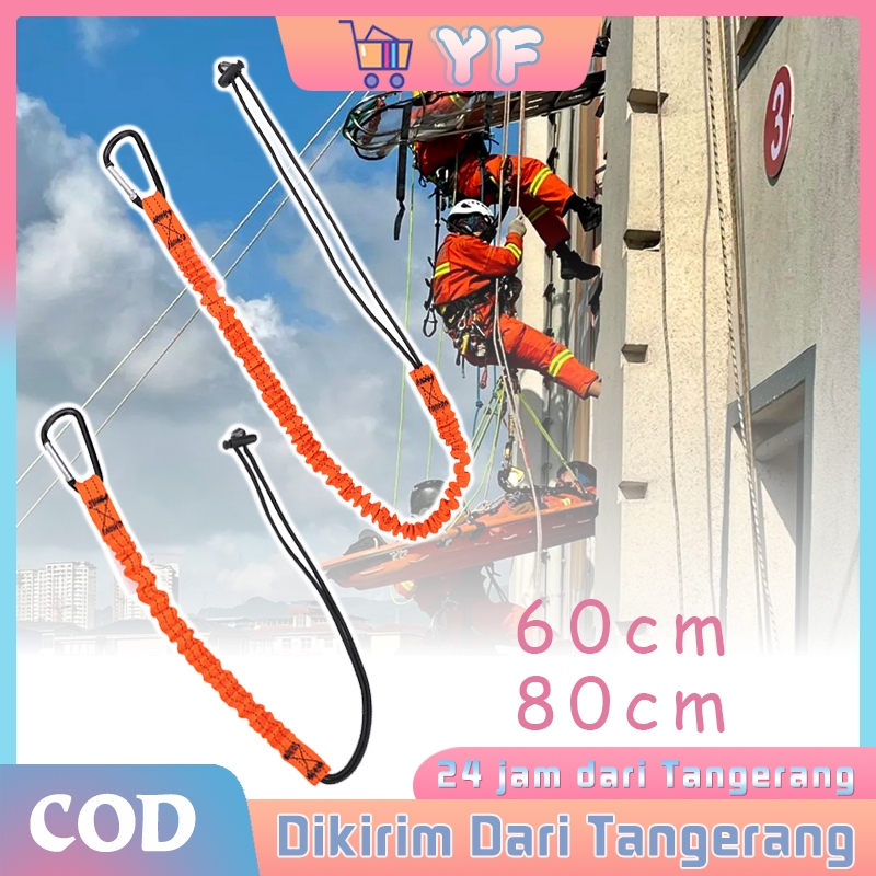 Jual 60cm 80cm Tool Safety Lanyard Tali Pengaman Panjat Lanyard Hook ...