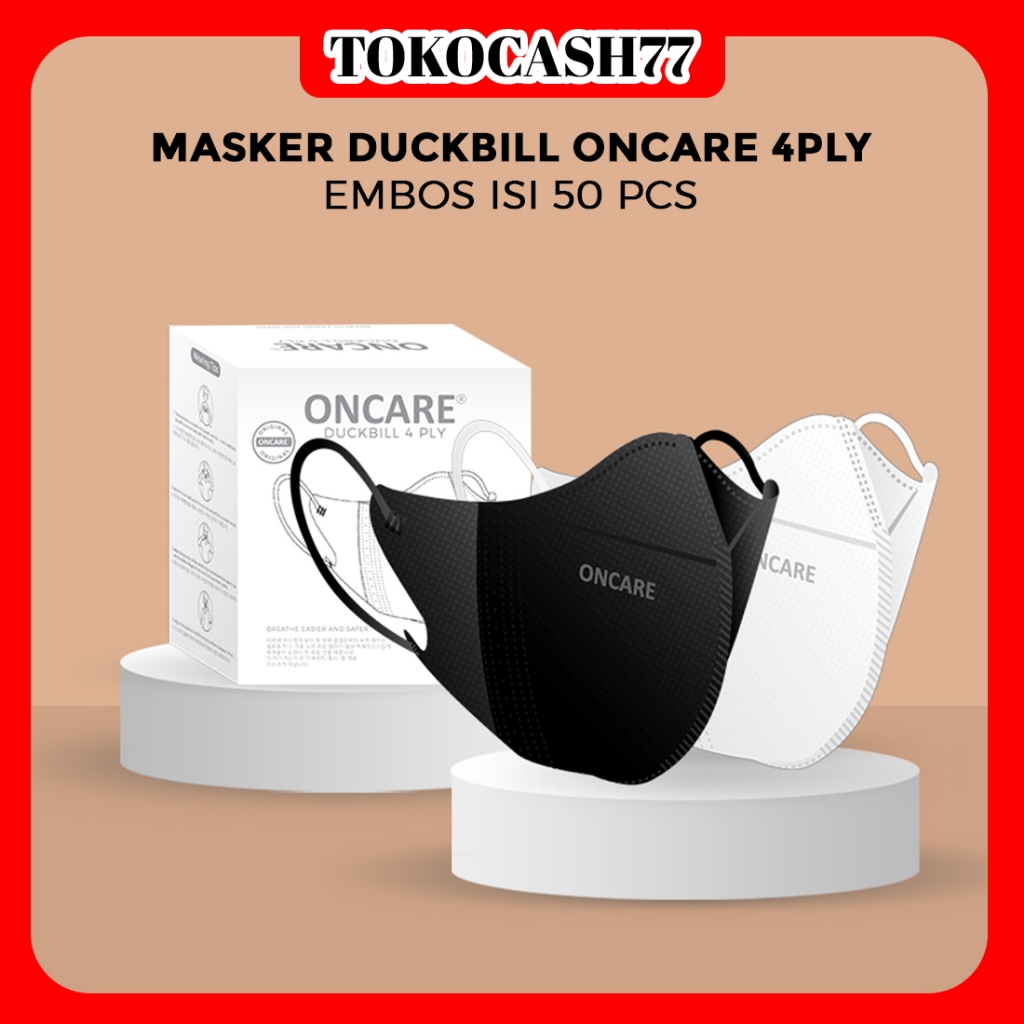 Jual MASKER DUCKBILL ONCARE 4PLY EMBOS ISI 50 PCS | Shopee Indonesia