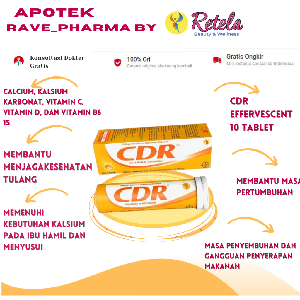Jual CDR Effervescent 10 Tablet | Shopee Indonesia