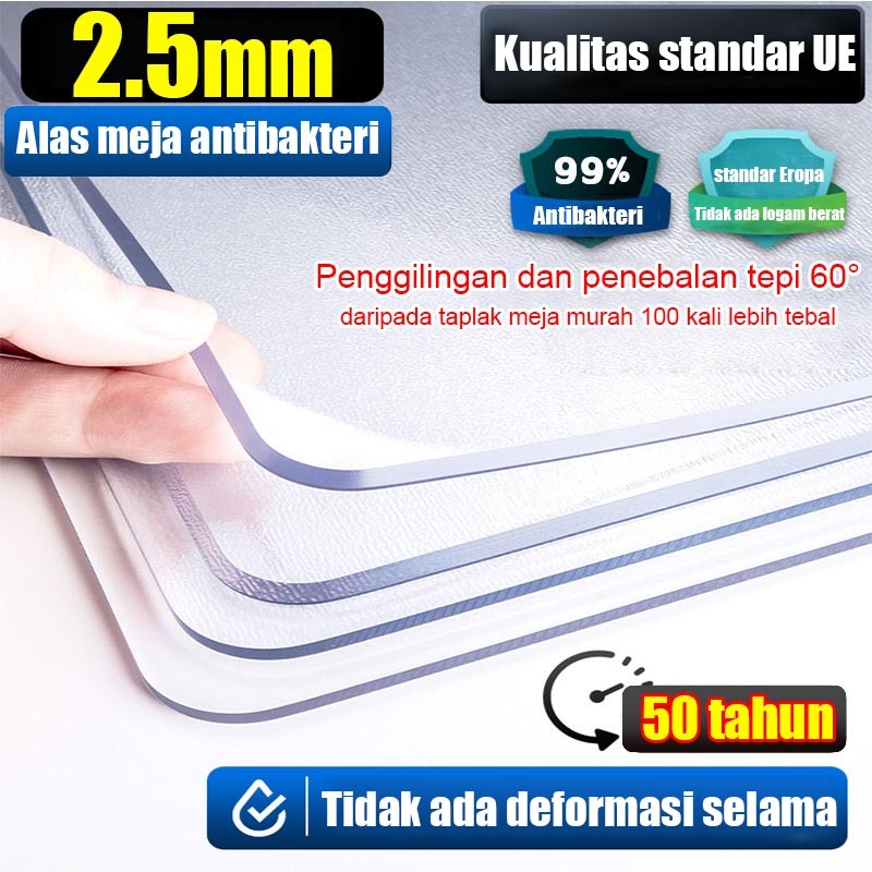 Jual berkualitas tebal 2.5mm Taplak Meja Transparan Bahan Mika Plastik ...