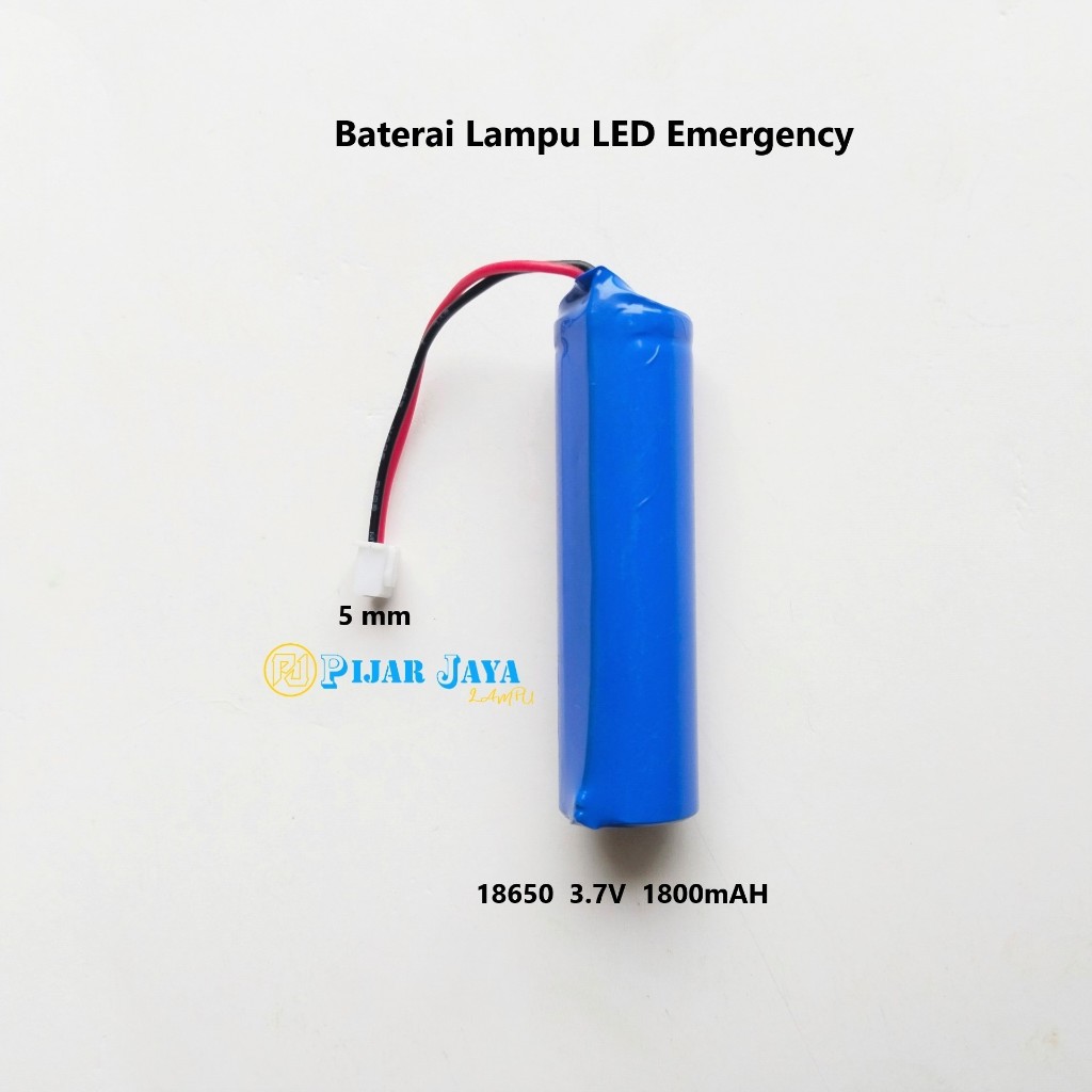 Jual Baterai Lampu Emergency LED 18650 3.7V Plus Socket Baru | Shopee Indonesia