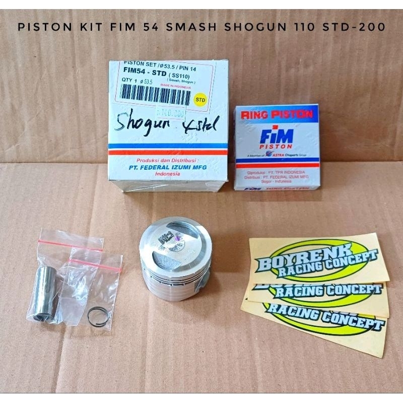 Jual PISTON KIT SEHER KIT FIM 54 SUZUKI /SMASH /SHOGUN 110 /SHOGUN 125 ...