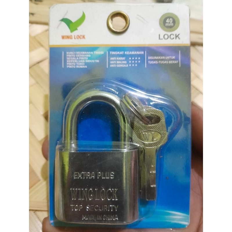 Jual Gembok wing lock 40mm | Shopee Indonesia