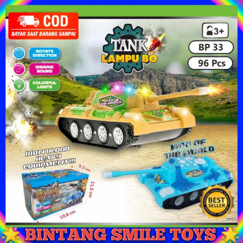 Jual MAINAN ANAK MOBIL TANK JUMBO ADA LAMPU MUSIK / MAINAN GEAR ROTARY ...