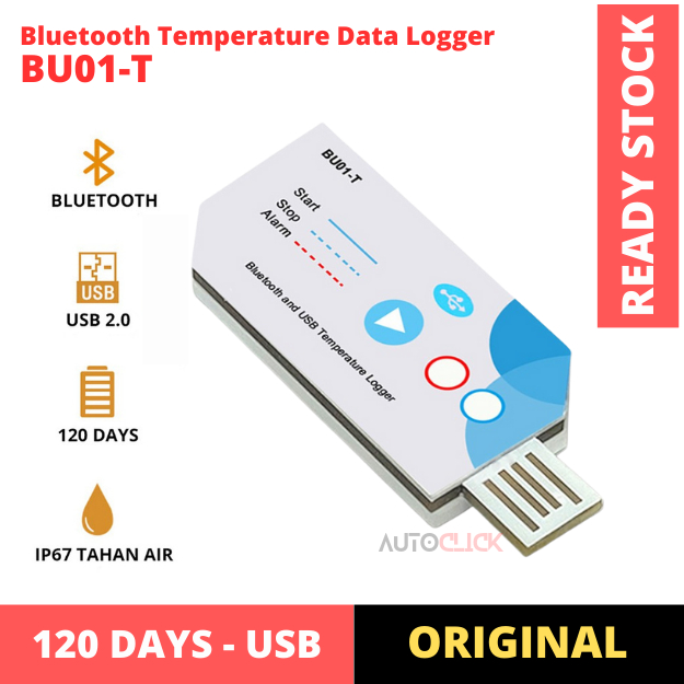 Jual Single Use Temperature Data Logger Disposable USB Bluetooth Data Logger Suhu Sekali Pakai ...