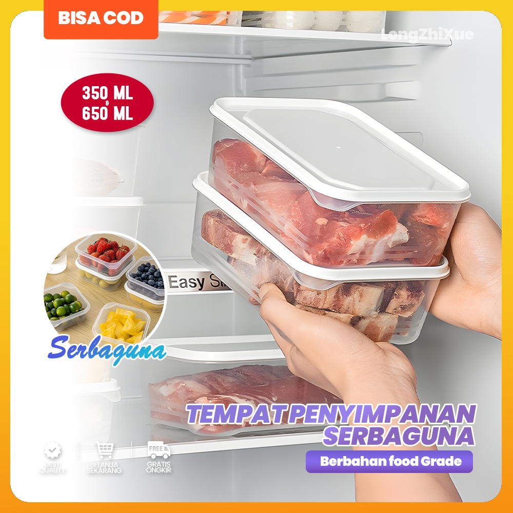 Jual Kotak Penyimpanan Makanan Sayur Toples Bening Transparan Bumbu Box ...