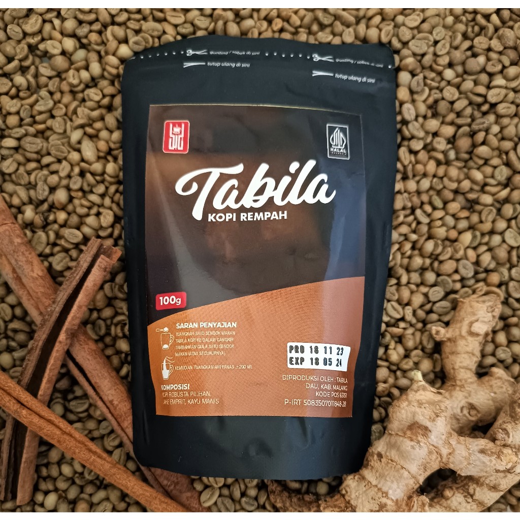 Jual Kopi Rempah Tabila (biji robusta pilihan, jahe emprit, kayu manis ...