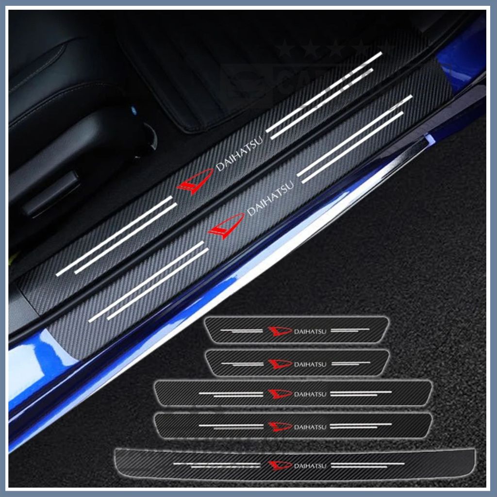 Jual stiker carbon 3D stiker DAIHATSU 4pcs Stiker Pelindung Anti Gores ...