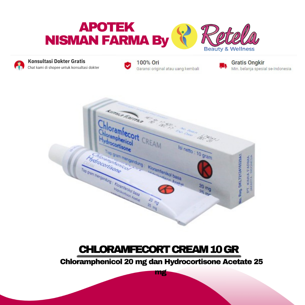 Jual CHLORAMFECORT CREAM 10 GR | Shopee Indonesia