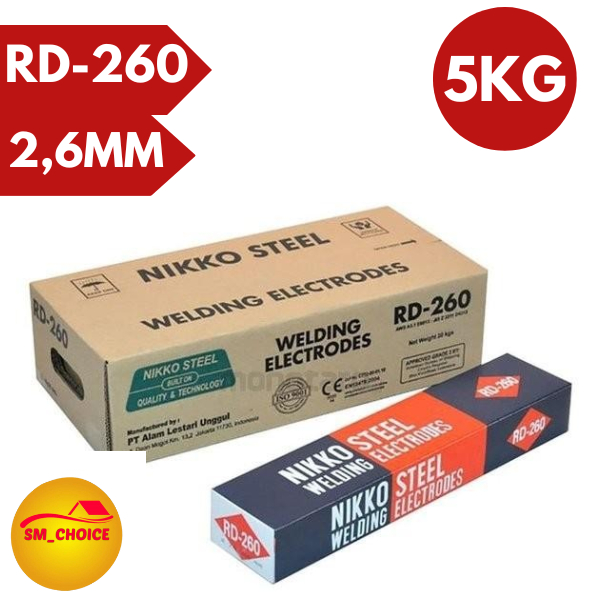 Jual NIKKO STEEL KAWAT LAS NIKKO STEEL RD 260 2,6MM 5KG KAWAT LAS 2,6MM 5KG | Shopee Indonesia
