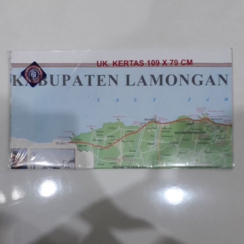 Jual PETA KABUPATEN LAMONGAN UKURAN 109×79cm | Shopee Indonesia