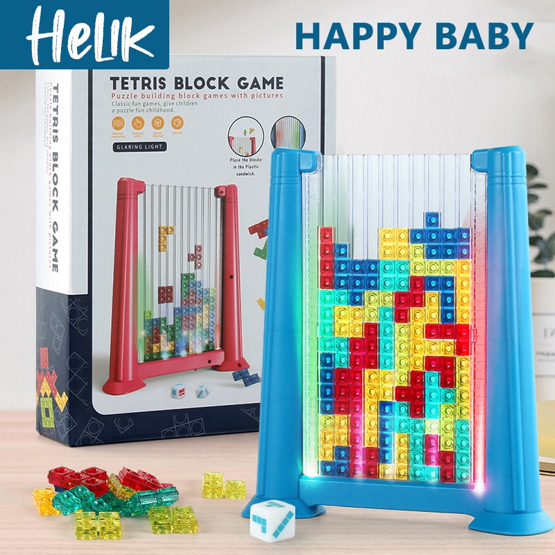Jual Tetris Block Game dengan Lampu Mainan Puzzle Blok 3D Mainan ...