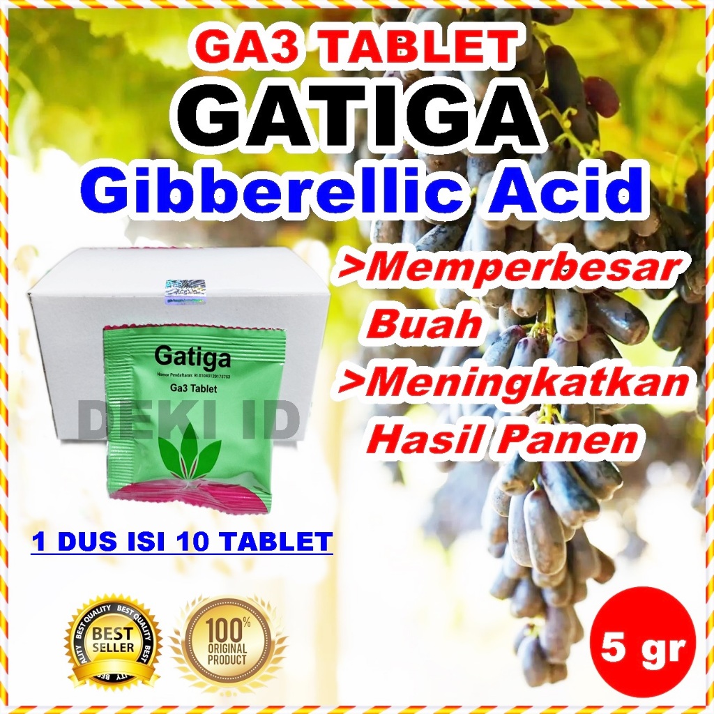 Jual Gatiga Tablet 1 Dus isi 10 Pupuk GA3 Hormon ZPT Giberelin Acid ...