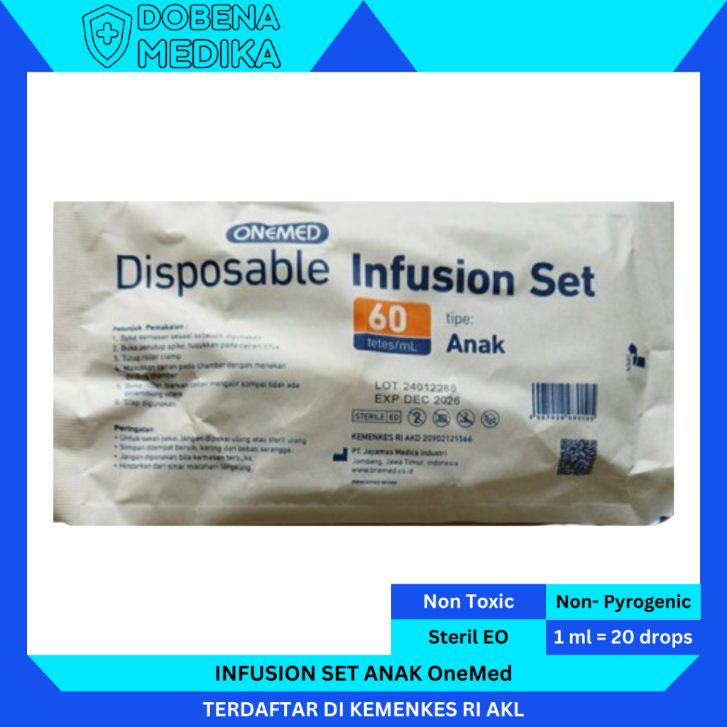 Jual OneMed Selang Infuset Infusion Set Anak | Shopee Indonesia