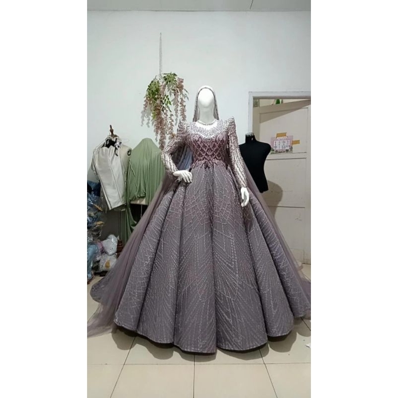 Jual GOWN BARBY TANGAN BALON TERBARU// GAUN GOTIK PREMIUM/BAJU ...