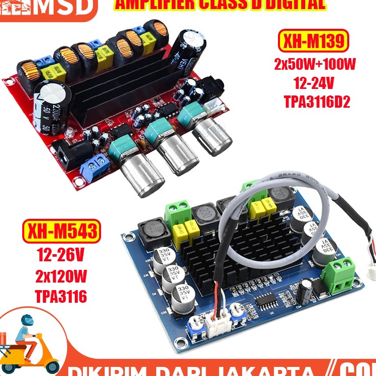 Jual M139 M543 Kit Power Amplifier Class D DIGITAL AUDIO TPA3116D2 1224V 2x5W1W 2x12W Stereo ...