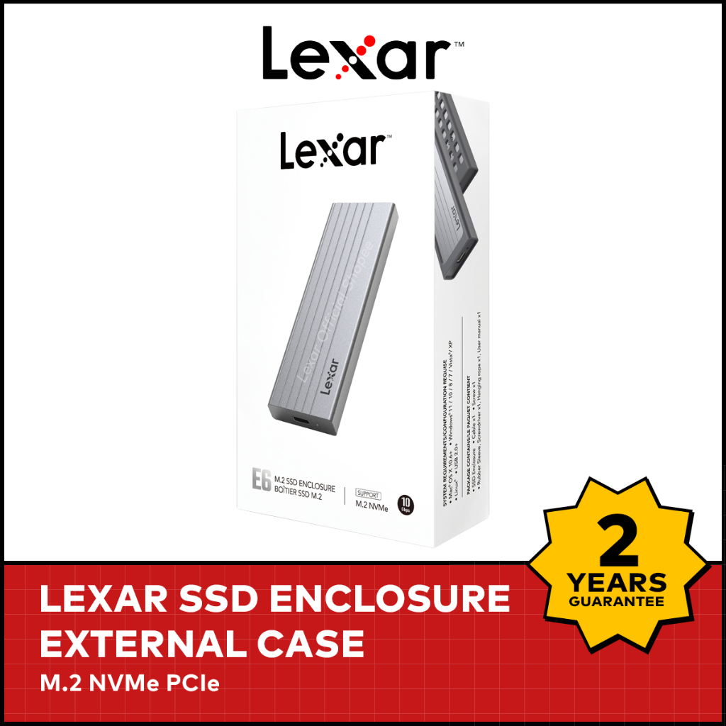 Jual Lexar E6 SSD Enclosure M.2 NVMe PCIe External Case USB 3.2 Gen 2 ...